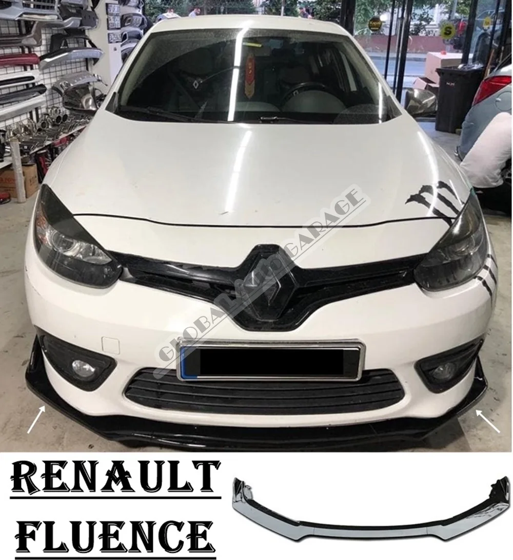 For Renault Fluence Front Bumper Attachment Lip 2009 2016 Piano Glossy ...