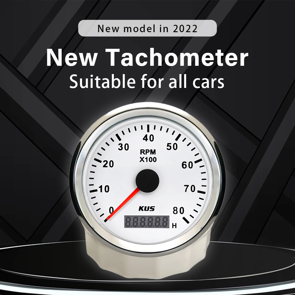 Kus Universal 85mm Auto Tachometer Rev Counter 3000rpm Meter 12v 24v ...
