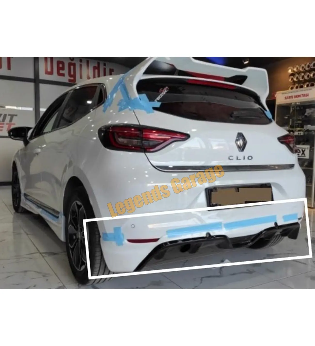 For-Renault-Clio-5-Diffuser-2019-2022Extension-Rear-Bumper-Attachment ...