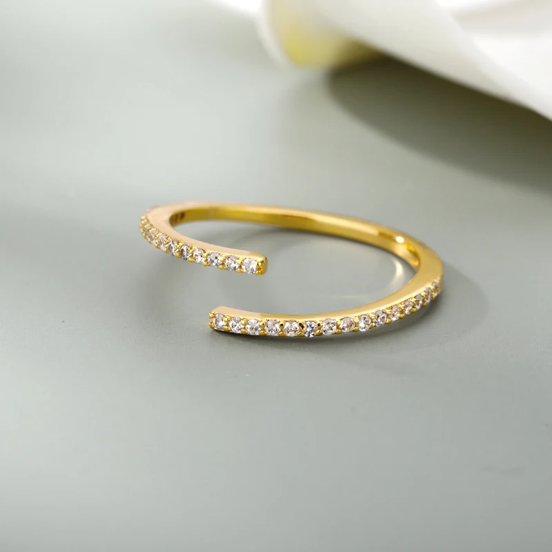Anillos-ajustables-de-apertura-de-circ-n-brillante-Simple-para-mujer ...