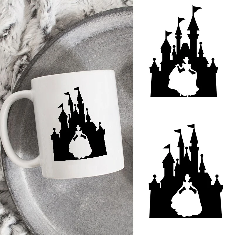 Cinderella-and-Castle-Vinyl-Sticker-Girls-Kids-Room-Door-Decorative ...