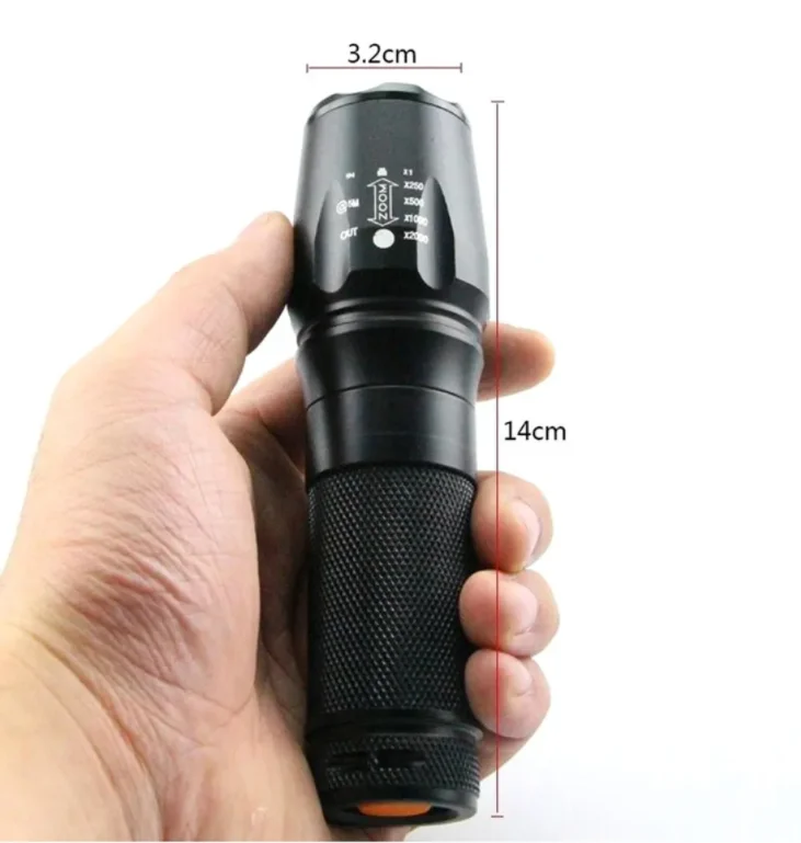 Lanterna Tática Militar X900 Zoom Recarregável – ENKONTREI