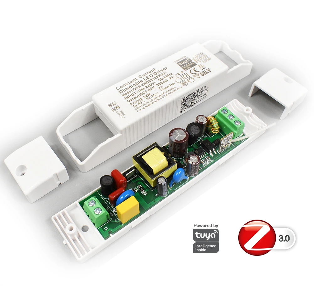 Zigbee 3.0 Slow Start 12w Slim Driver 300ma Tuya Smart App Control For Light Ww+cw Color Temp ...