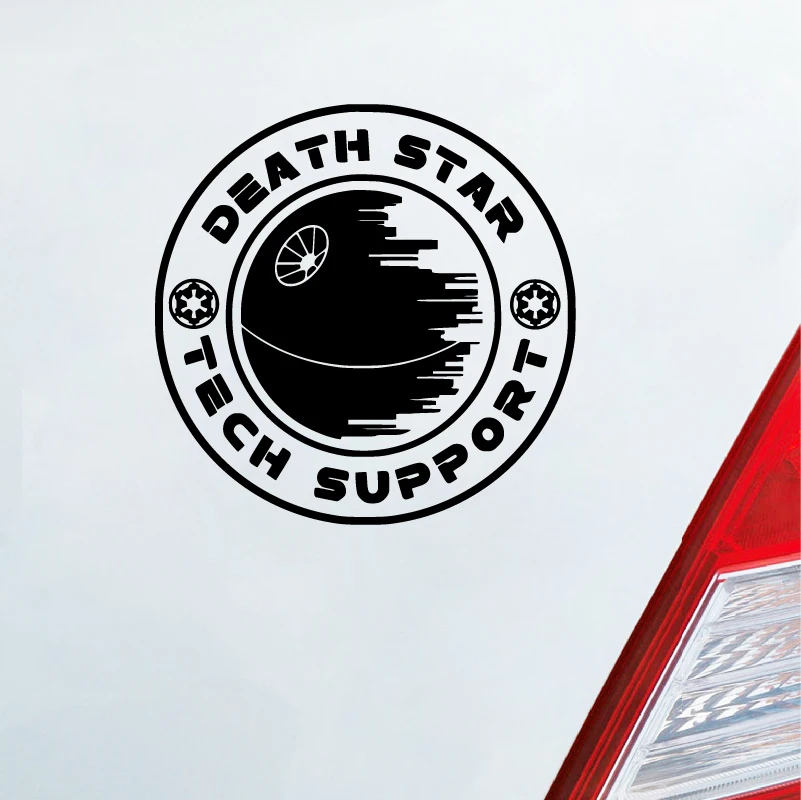 Star Wars Death Star Tech Support Vinyl Art Sticker Car Window Laptop ...