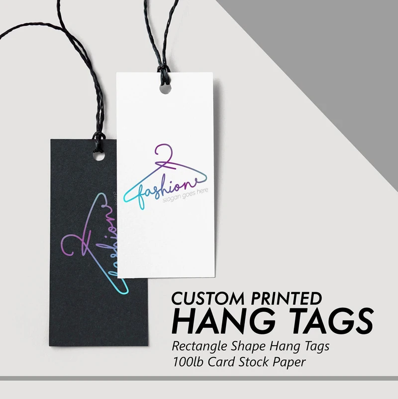 Custom Rectangle Hang Tags, Clothing, Brand, Fashion, Label ...