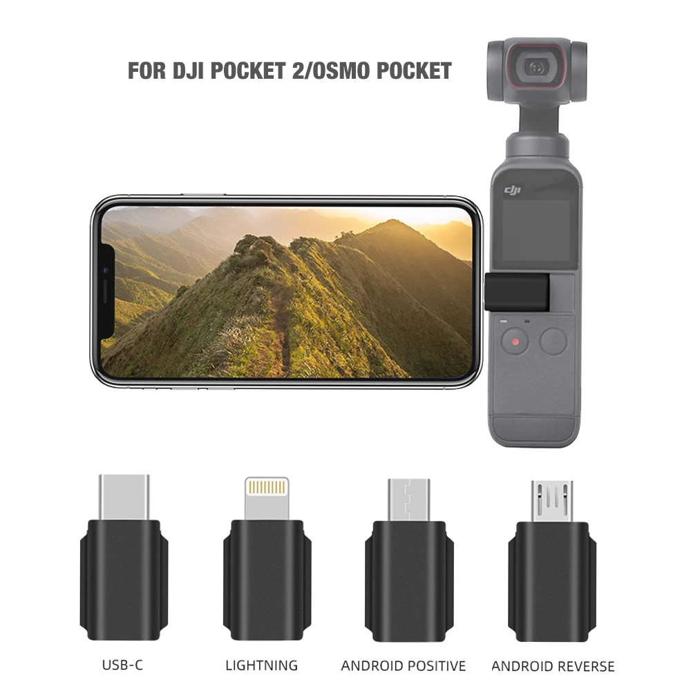 Smartphone Adapter for DJI Osmo Pocket 2 Micro USB TYPE C IOS Phone ...