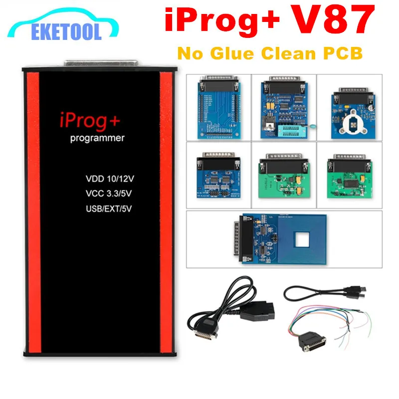 V87 iPROG+ Iprog Pro Programmer Support 2019 Year 3in1 IMMO Airbag ...
