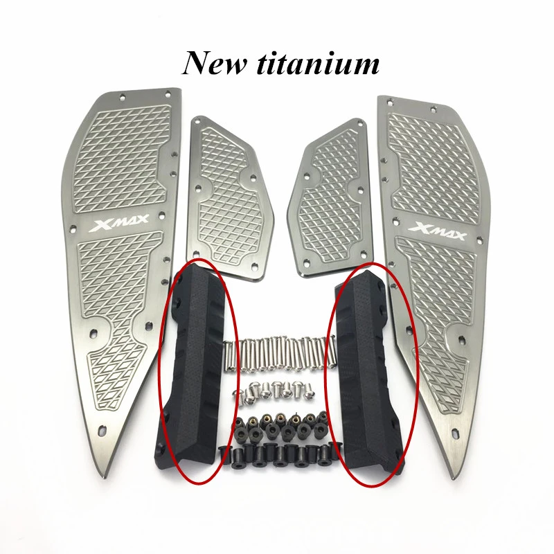 Modified Motorcycle CNC aluminium XMAX300 footrest foot pads foot rest ...