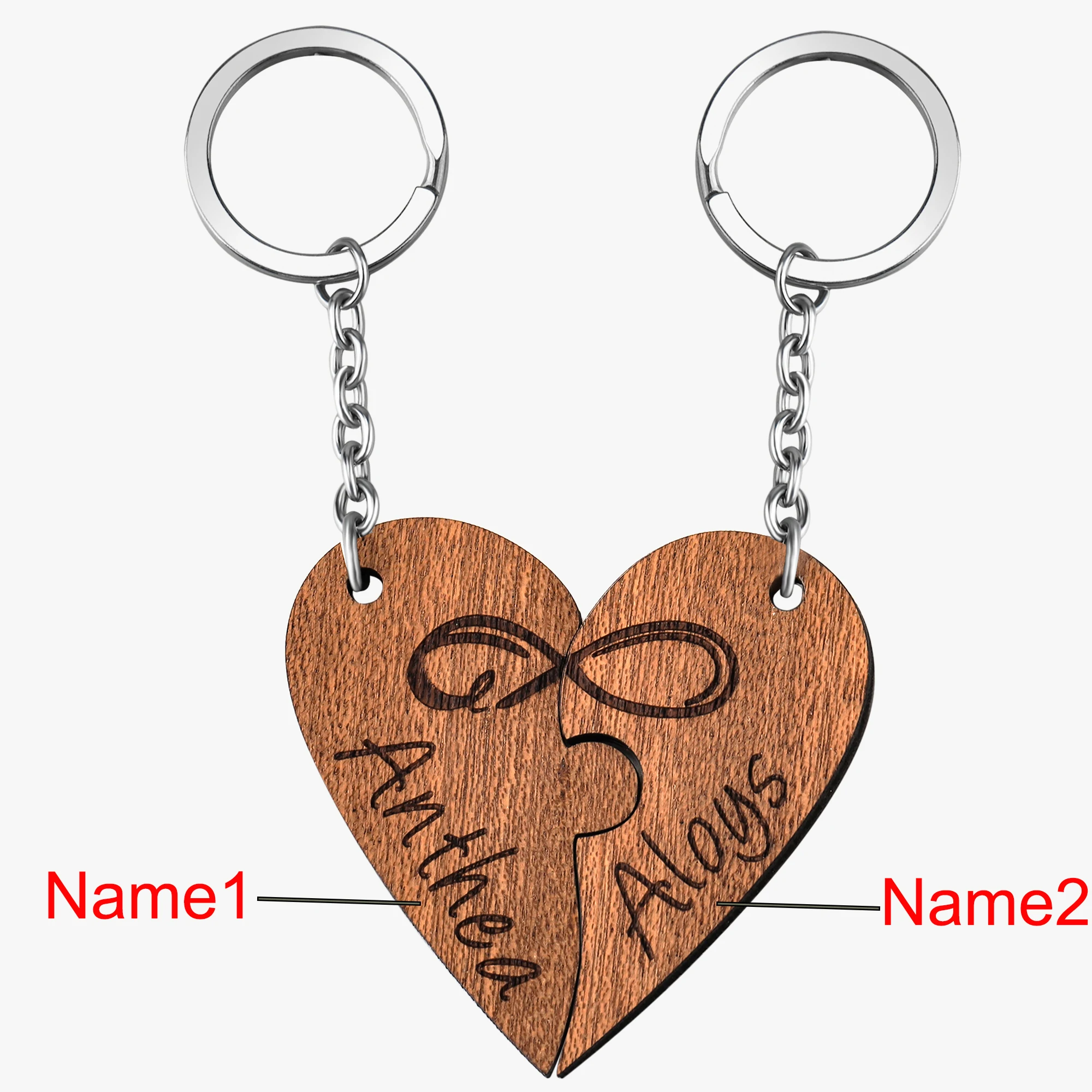 Heart Keychains For Couples