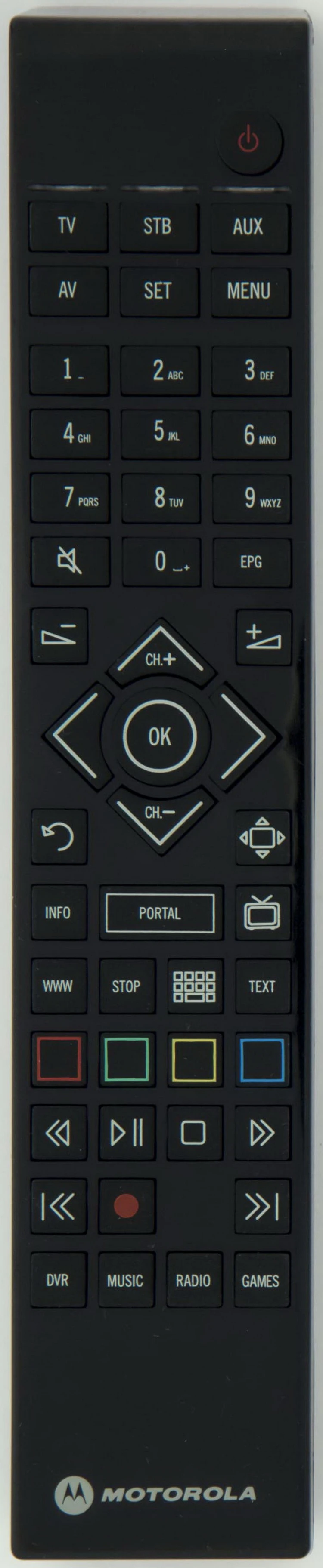 Remote Control Motorola Mrcu180 (original Remote Control For Tv ...