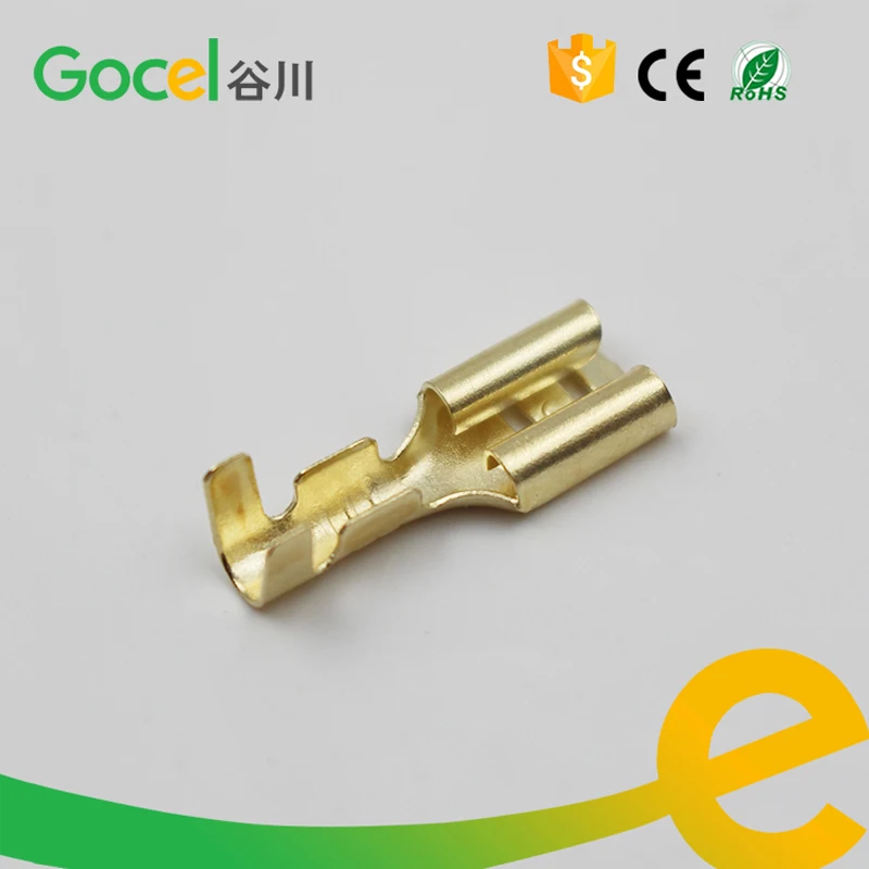 Engarce de alambre 6,3 MM, Terminal hembra de metal de hierro, 250 MM, DJ622 D6.3C|wire crimp ...