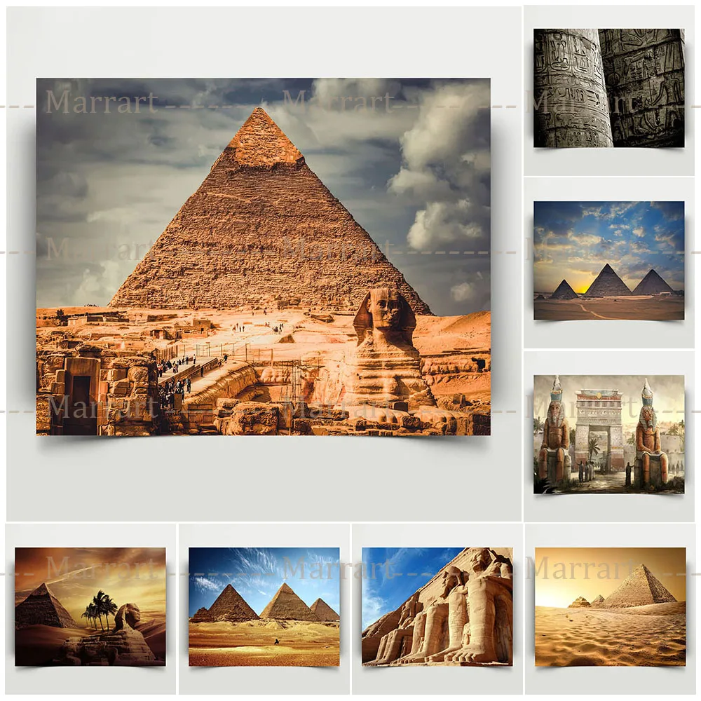 Egyptian-Pyramid-Vintage-Art-Poster-Prints-Pharaoh-Gods-And-Lost-Cities ...