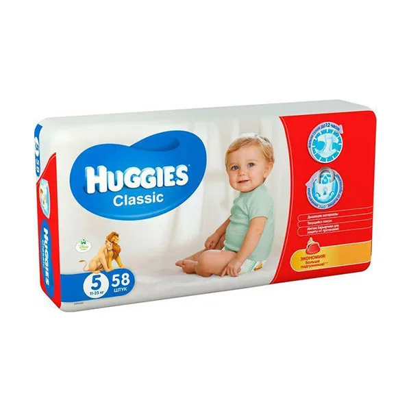 Подгузники Huggies 클래식 5, 11 25 кг, 58 шт.|베이비 나피| - AliExpress