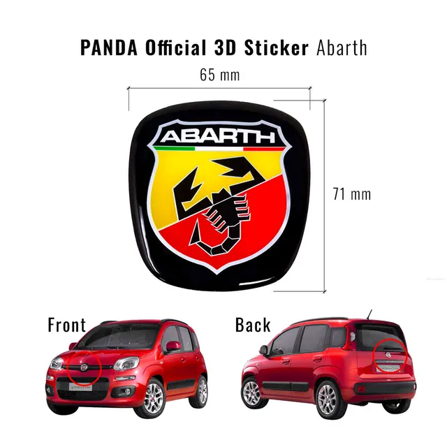 Logotipo De Fiat Abarth FIAT ABARTH Logo Stickers(3pcs.) : Italian