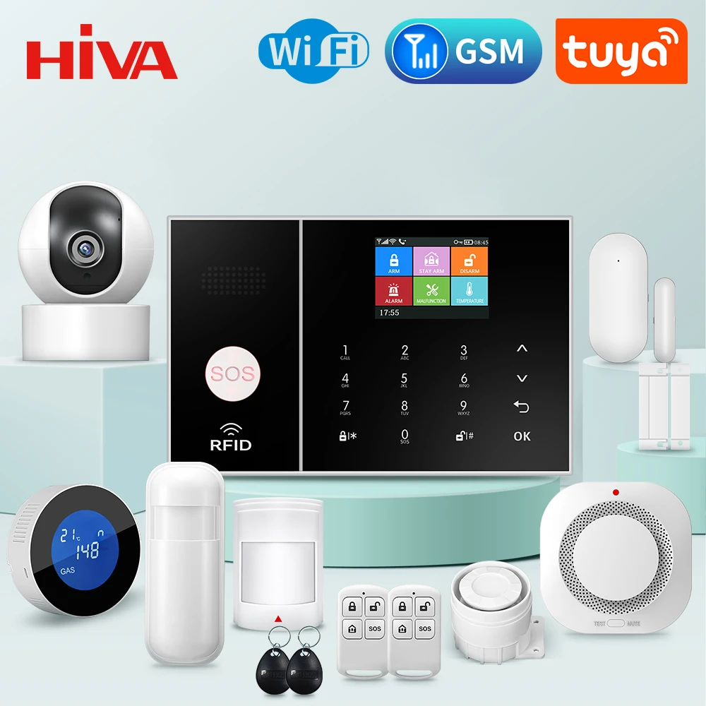 Hiva Security Alarm System For Home Gsm Wifi Tuya Smart Life App ...