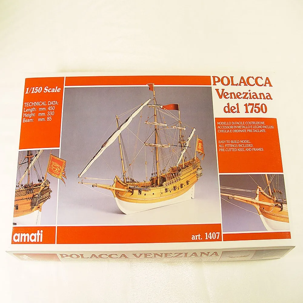 Сборная Модель Корабля Amati POLACCA VENEZIANA , Масштаб 1:150, дерево ...