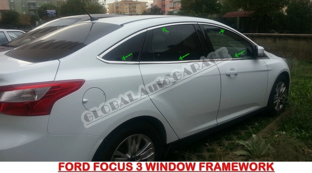 For-Ford-Focus-3-Sedan-2011-2018-Chrome-Window-Moulding-Window-Frame ...