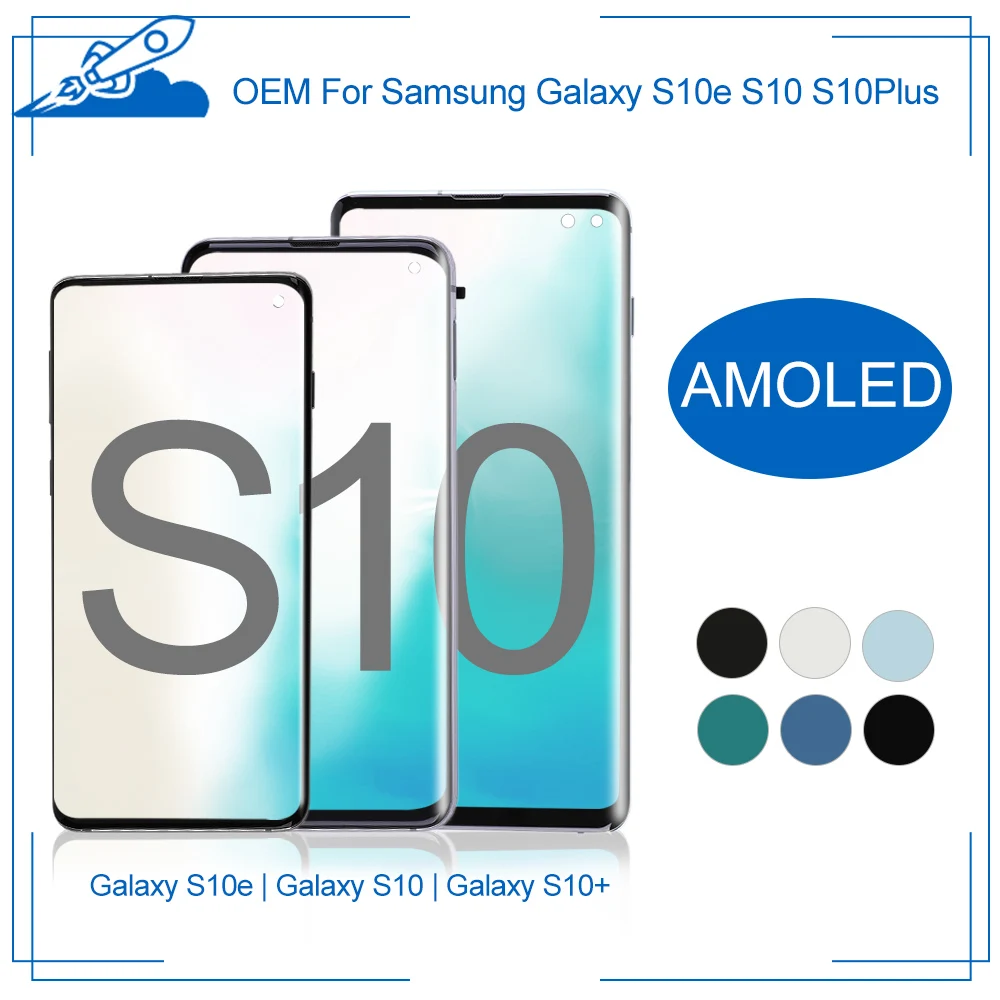 OEM untuk Samsung Galaxy S10 S10e Plus Layar Sentuh OLED Digitizer ...