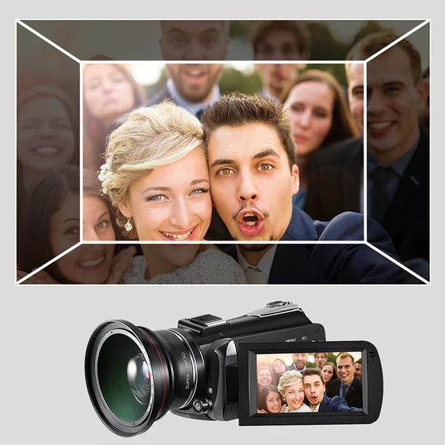 Video Camera 4K Camcorder Professional Ordro AC3 30X Digital Zoom IR ...