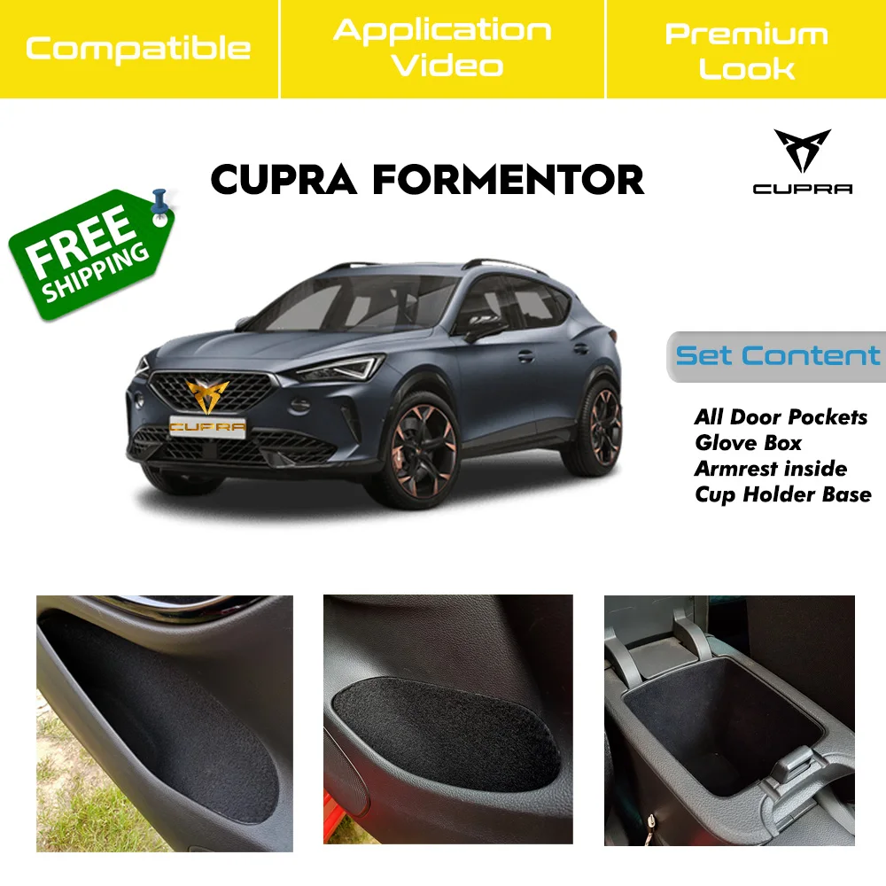 CUPRA FORMENTOR TRIM PLATED COMFORT SET & FABRIC SELF ADHESIVE-LASER CUT