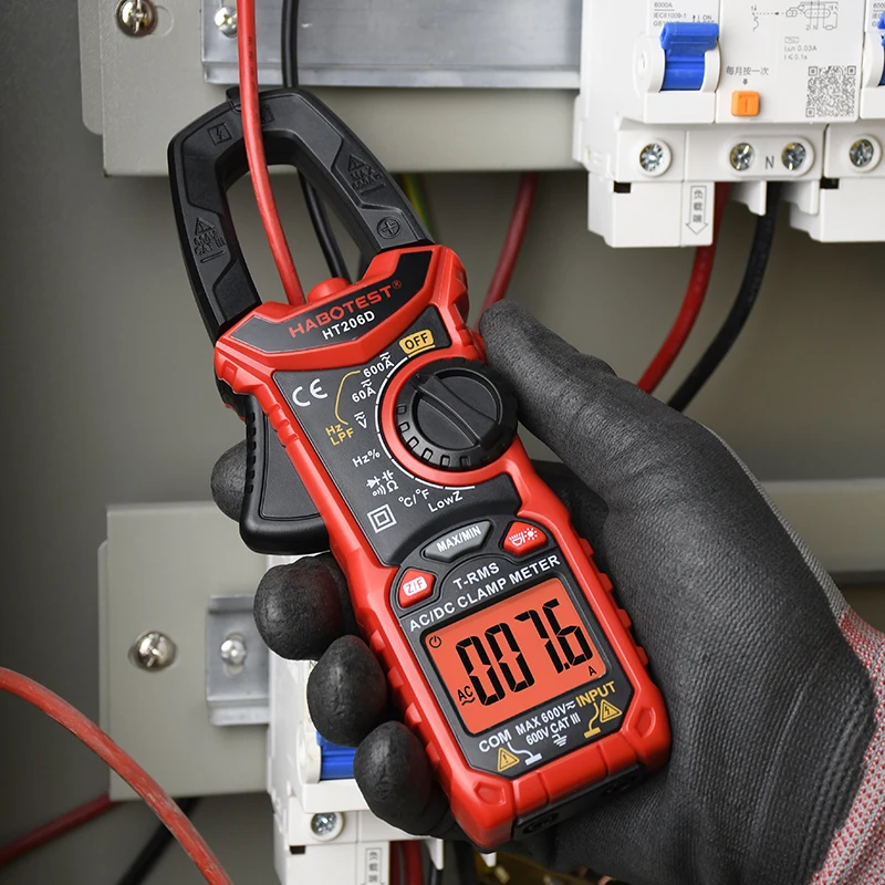 HABOTEST-HT206-Pliers-Ammeter-Amperometric-Clamp-Meter-Professional ...