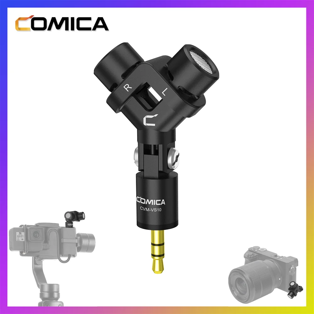 Stereo Microphone COMICA CVM VS10 XY Cardioid Mini Mic for Gopro Camera ...