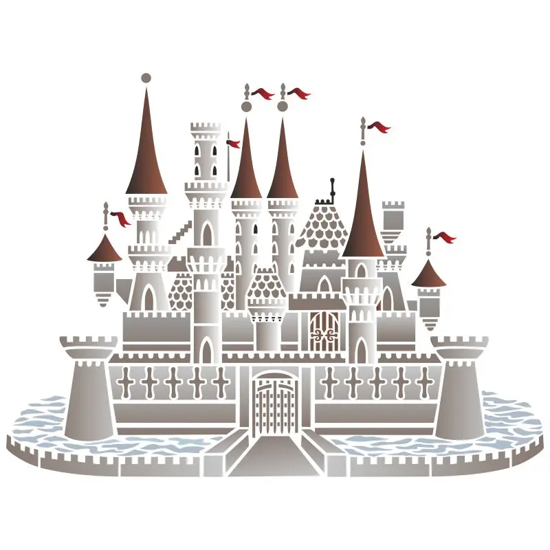 Disney Castle Stencil For Walls