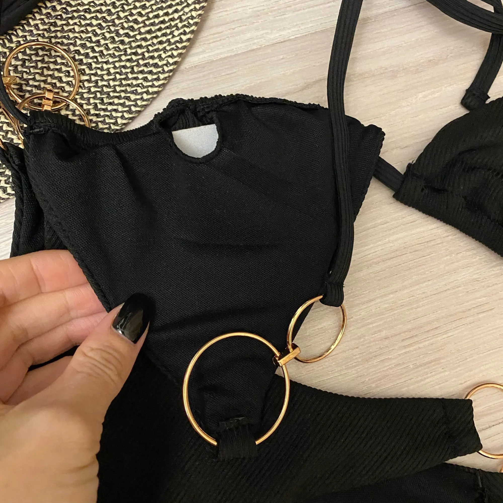 Metal Rings Micro Bikini 2021 Women Swimsuit Push Up Bikini Set ...