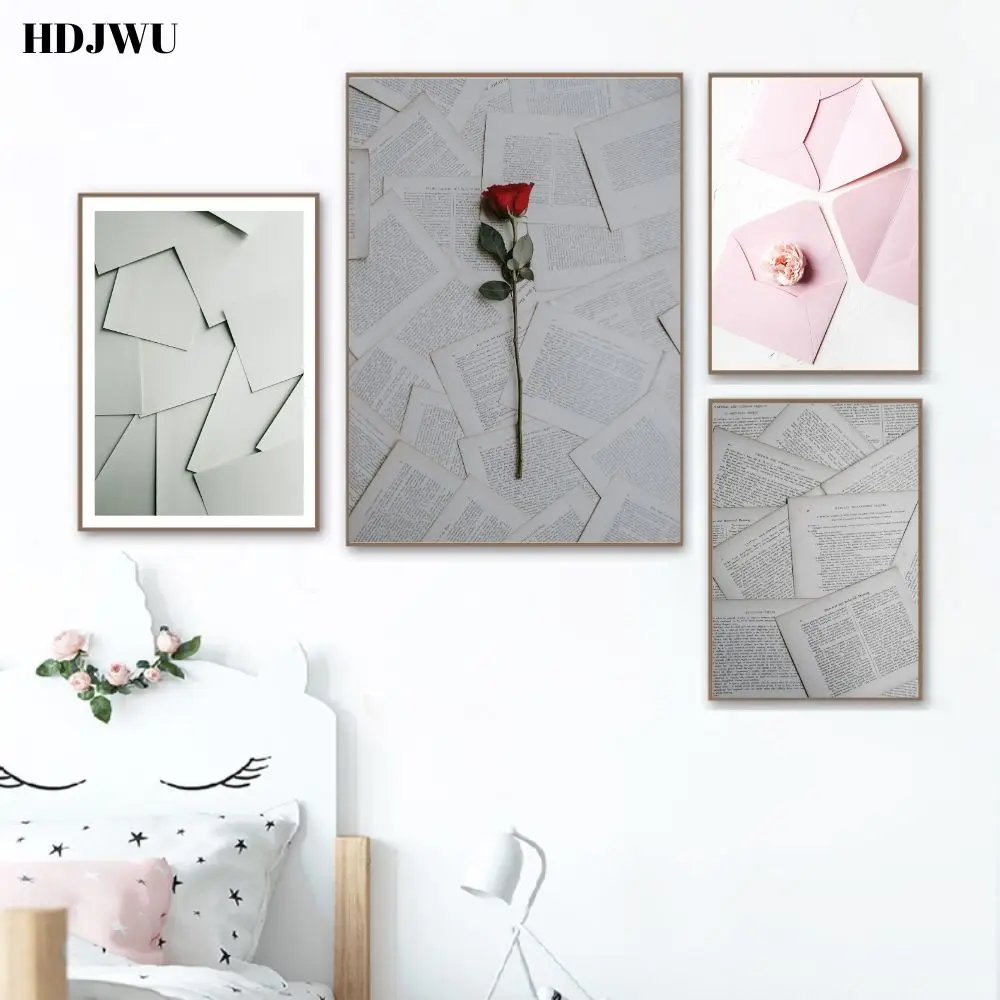 Classy Letters and Book PagesDigital Poster Wall Picture Printing ...