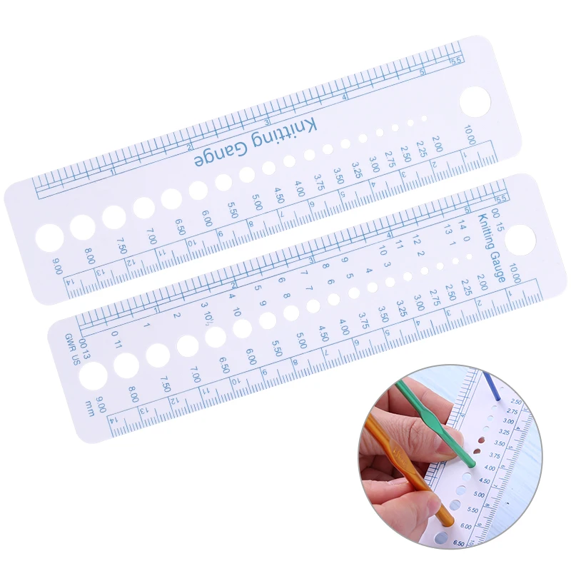 Knitting-Gauge-Ruler-Knitting-Tool-Needle-Gauge-Measuring-Accessories ...