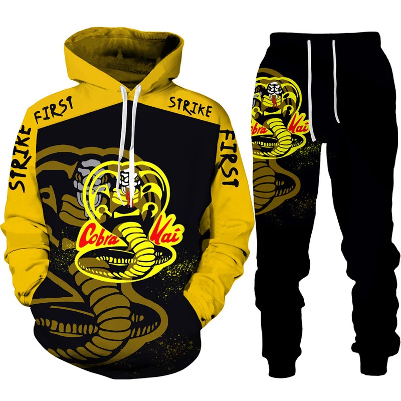 Funny Cobra Kai 3d Print Tracksuit | Cobra Kai Clothing | Jogging Sportswear - 3d Print - Aliexpress