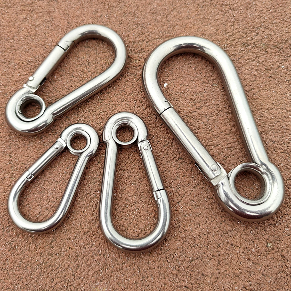 1Pcs-304-316-Stainless-Steel-Carabiner-Carbine-Snap-Hook-with-Eyelet ...