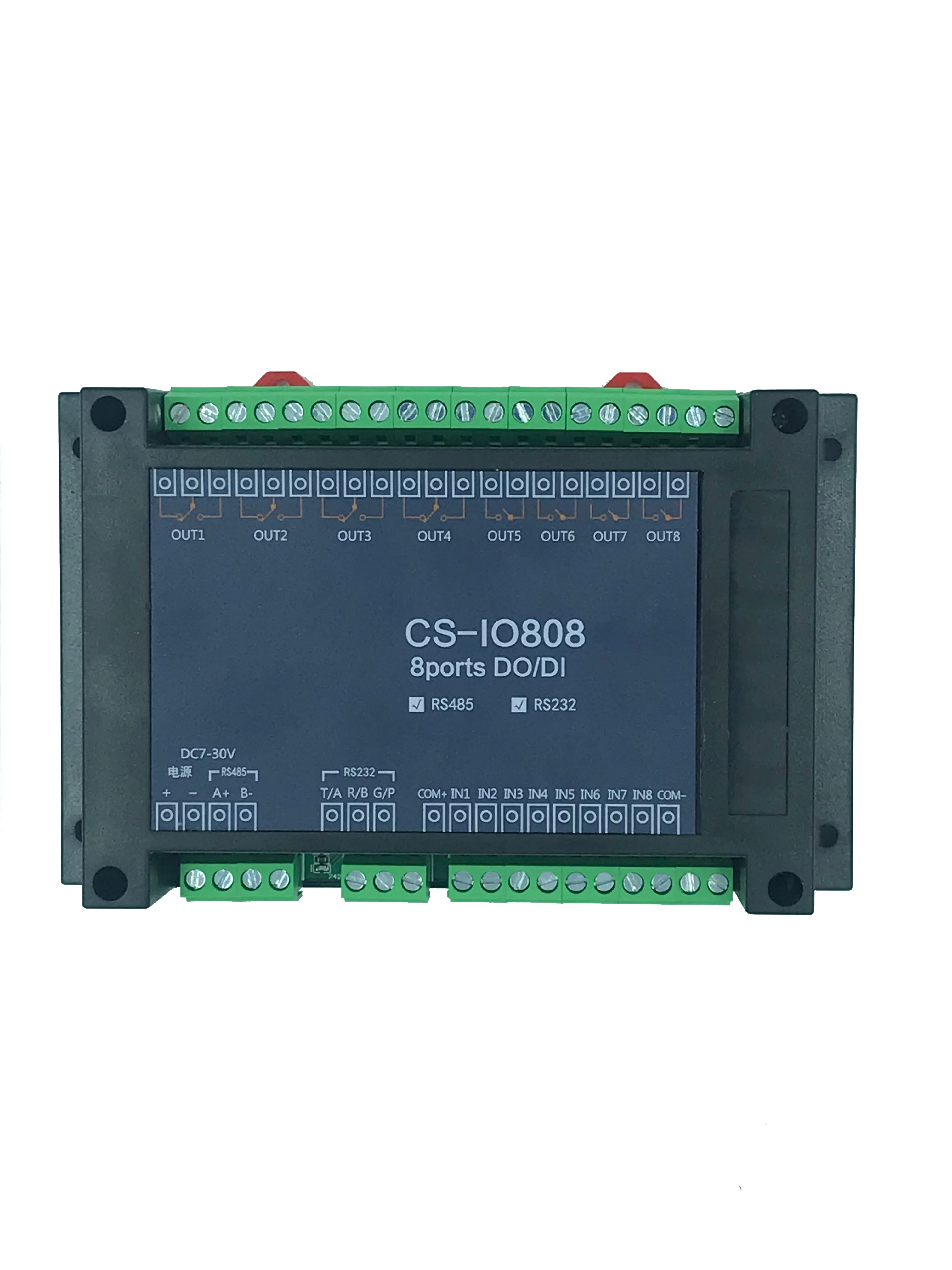 8DI 8DO Modbus Serial RS232, controlador de E/S Digital aislado RS485, CS IO808| | - AliExpress