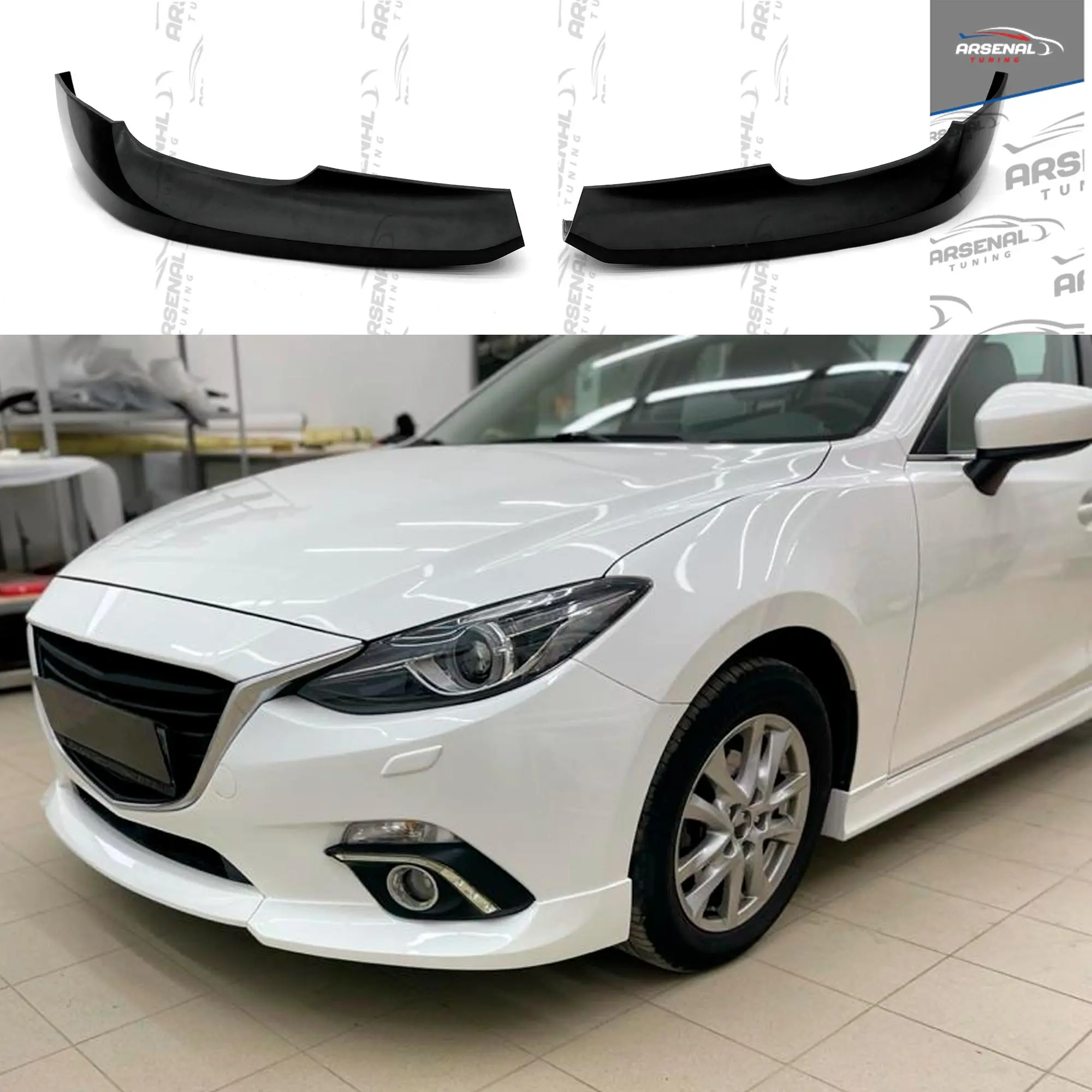 Fangs Front Bumper Mazda 3 Bm Dorestilling 2013-2017 Made Of Abs ...