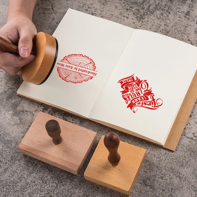 Logotipo De Sello De Madera