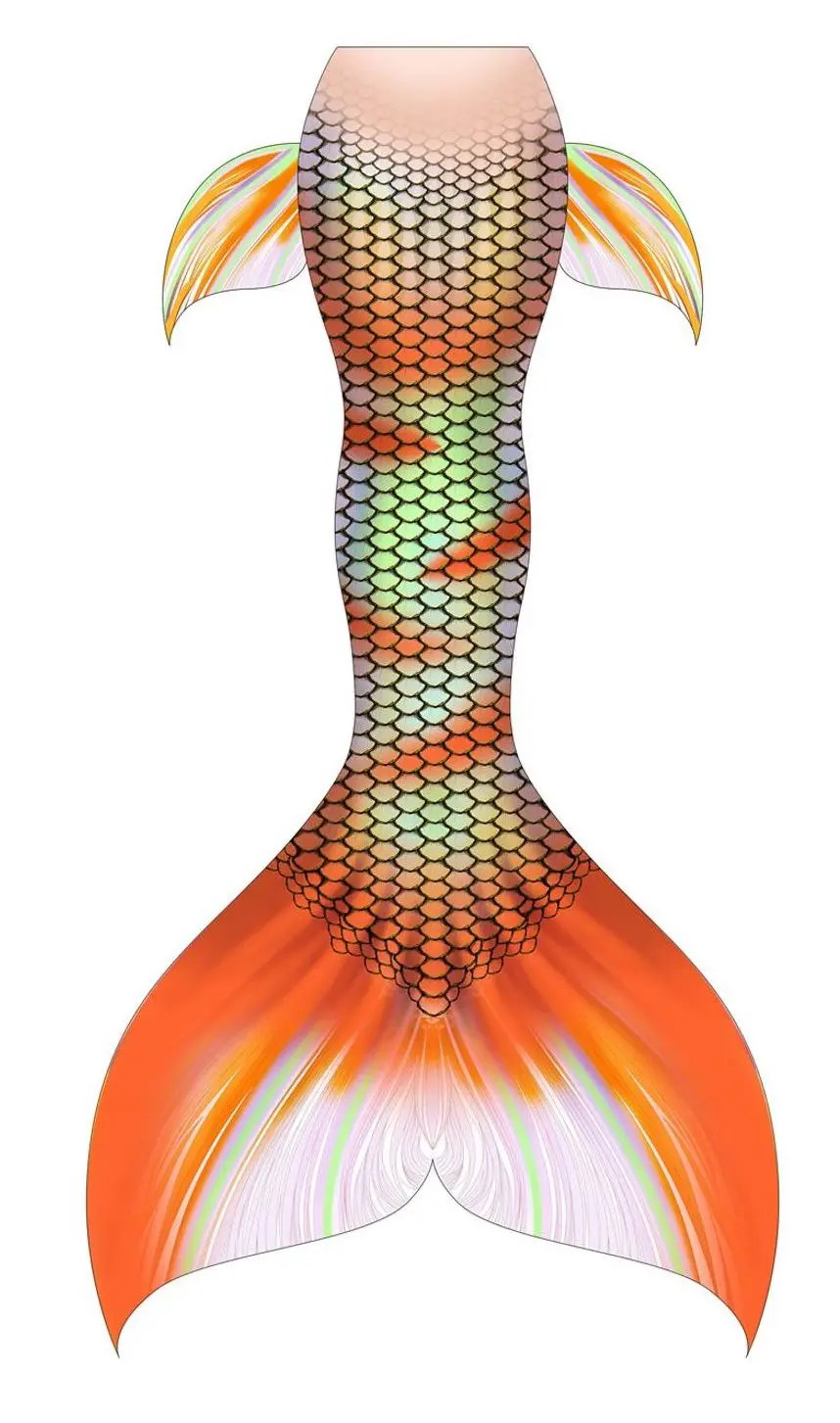 Orange Mermaid Tails