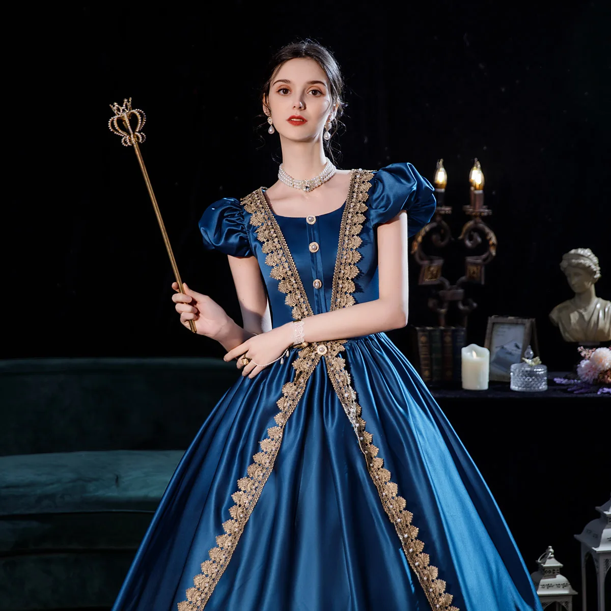 Blue Victorian Masquerade Dresses