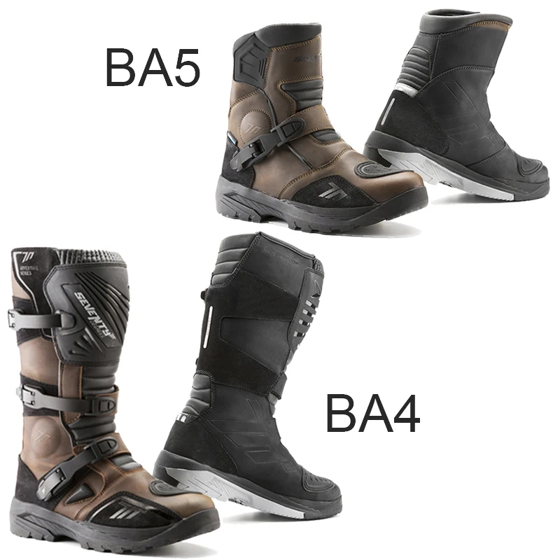 Seventy-BA4-BA5-Botas-Motorista-Adventure-moto-Ca-a-baja-o-alta-Negro ...