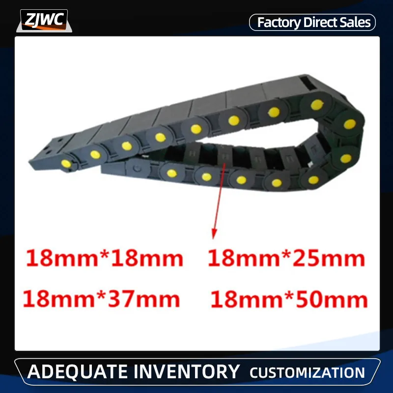 18x18-18x25-18x37-18x50mm-Plastic-Cable-Drag-Chain-Wire-Carrier-With ...