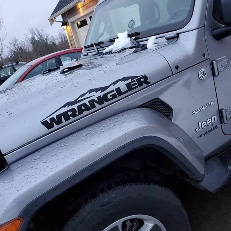 Compatible Mountain Wrangler Hood Decals And Stickers For Jeep Wrangler ...