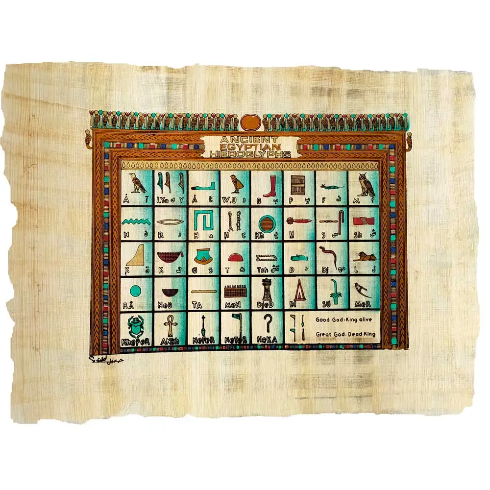 Egyptian Papyrus Of The Ancient Pharaoh Language Alphabet The Writing ...