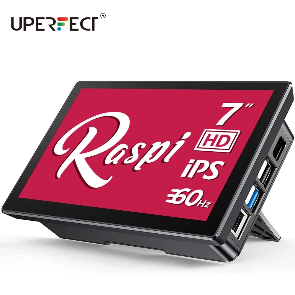 Uperfect 7 Inch Raspberry Pi 4 Touchscreen Rasberry 3 Portable Monitor ...