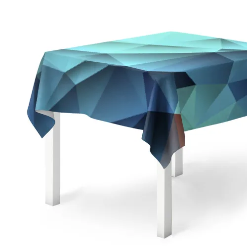 Tablecloth 3d Polygon Blue - Table Cloth - AliExpress