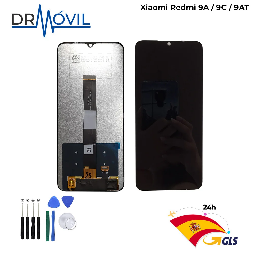 Pantalla LCD Compatible con Xiaomi Redmi 9A / 9C / 9AT Calidad OEM Color Negro Negra Plaza ...
