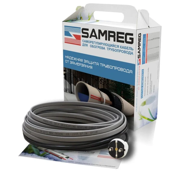 Set of cable samreg 24 2 (15 m) 16 W for heating pipes|Floor Heating Systems & Parts| - AliExpress