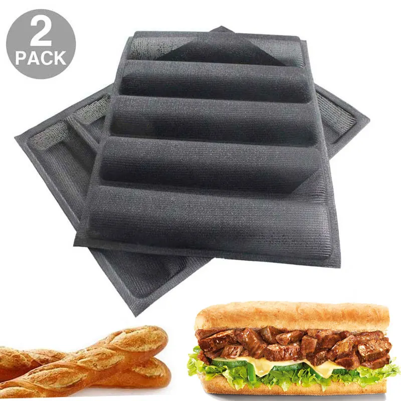Silicone Forms Moldes Para Pan Subway Bread Form Bread Pan Baking Sets ...