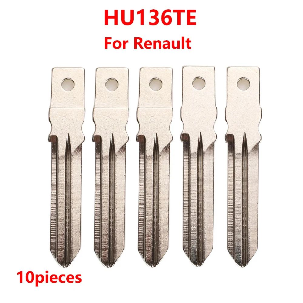 10pcs 원격 키 블레이드 HU136TE HU136 플립 uncut 자동차 키 블레이드 르노 메간 Modus Clio ...
