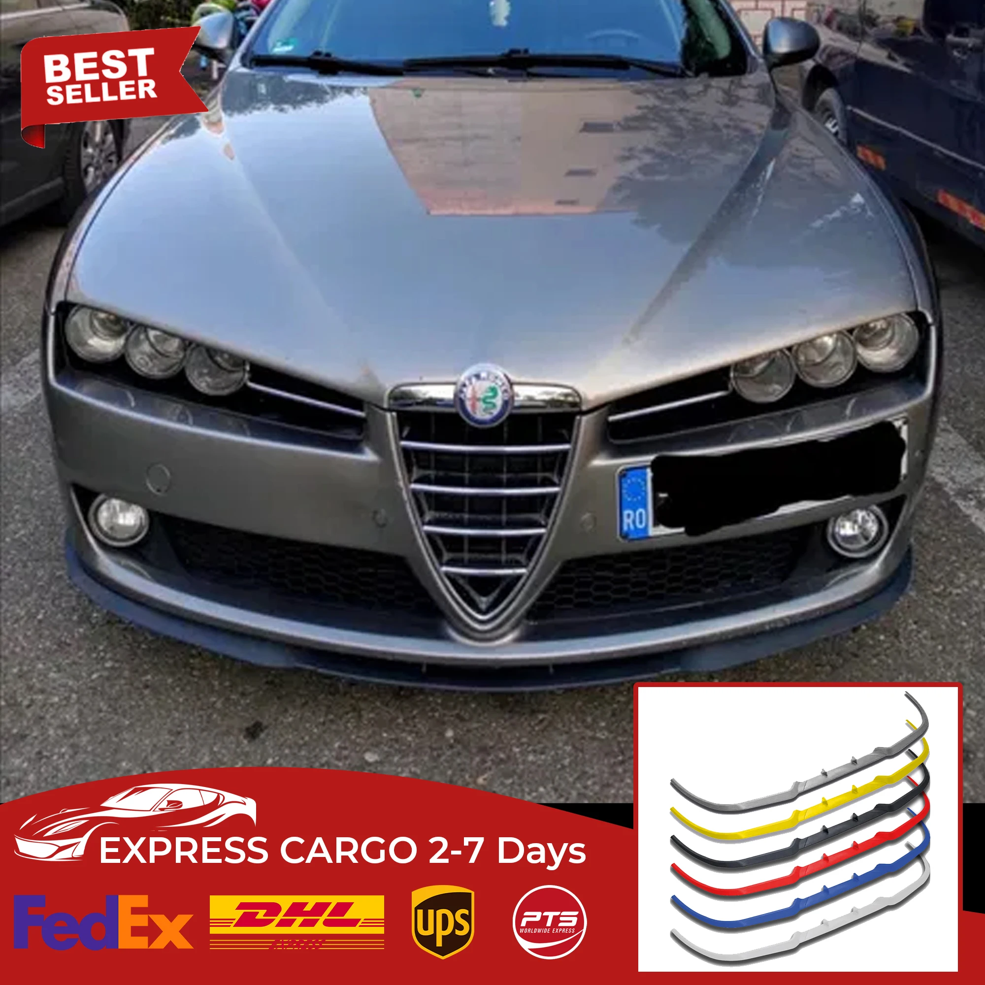For ALFA ROMEO 159 CUPRA R FRONT SPOILER BUMPER LIP Euro Spoiler Lip ...