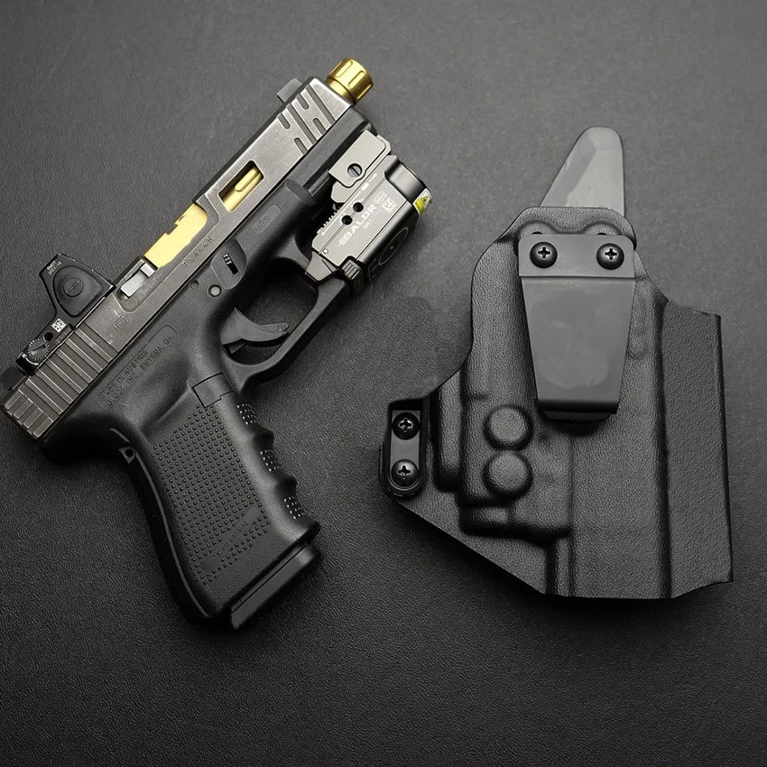 내부 허리띠 Kydex IWB 홀스터, Glock G17 G 19 22 23 25 31 32 35 45 MOS용, Olight ...