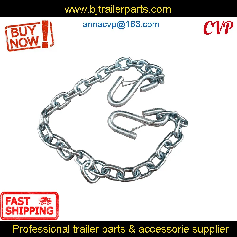CVP-Trailer-Safety-Wire-Chains-With-S-Spring-Hooks-1m-Long-Tie-Down-RV ...